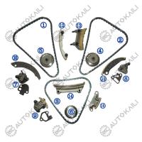 China Plastic PA66 / PA46 Timing Chain Kit For 9-3 YS3F Turbo V6 Petrol B284L /B284R 2.8L 06-09 for sale