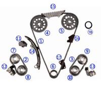 China Plastic PA66 / PA46 Timing Chain Kit For INFINITI  I30 VQ30DE V6 3.0L 2988cc 96-02 for sale