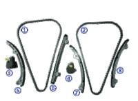 China Plastic PA66 / PA46 Timing Chain Kit For INFINITI FX45 VK45DE V8 4.5L 03-08 for sale