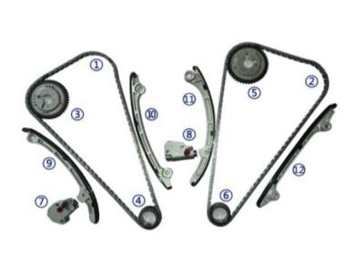 China Plastic PA66 / PA46 Timing Chain Kit For INFINITI FX45 VK45DE V8 4.5L 03-08 for sale
