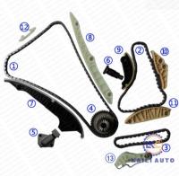China 1.8T 2.0TFSI Timing Chain Kit For AUDI A4 A5 A6 Q5 VW Golf Skoda Octavia EA888 06K109158AD for sale