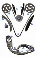 China Engine CRCA CJMA Timing Chain Kit For AUDI VW TOUAREG Q5 Q7 A4 A5 A6 A7 A8 3.0TDI 059109229S for sale