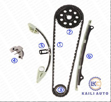 China Timing chain kit for HONDA JAZZ MK2 Civic Hybird Engine L13A1 1.3L 14401-PWA-004 9*126L  14211-PWA-000 for sale