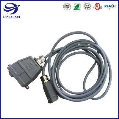 China Heavy Duty Wire Harness with Han Q 600V Male PC Gray Connector for sale