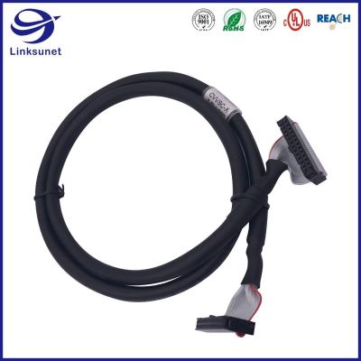 China Soldering Wire Harness with 0.635mm 300V 28AWG IDC Round flat cable for sale