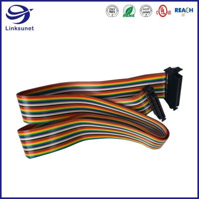 China 3m Flat Cable assembly with FX2 Socket 1.27mm AC 125 V Connector for sale