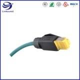 China Custom wire harness with PU Ethernet cable add 125V CAT5E / 6E connector for sale