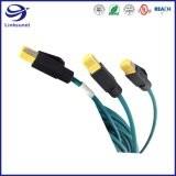 China Custom wire harness with PU Ethernet cable add 125V CAT5E / 6E connector for sale