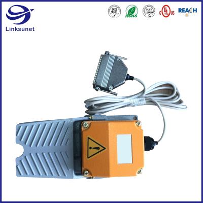 China Footprints switch assembly Wire Harness with D Sub 1row PBT Male Pin Connector for sale