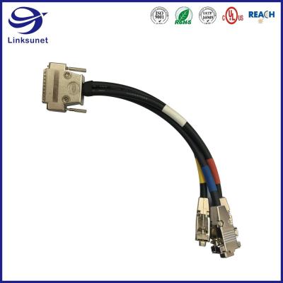 China Soldering Electrical Wire harness with DB25 add DB9 Male / Female PVC connector for sale
