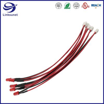 China 1007 26AWG LED display Wire Harness with 5mcd 20mA Red Connectors for sale