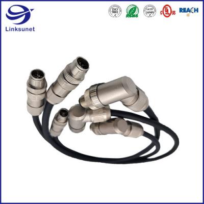 China IP67 A Code Receptacle Connector Wire Harness for Industrial Camera for sale
