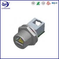 China RJ45 8pin IP67 Black Waterproof Circular Connector For Automatic for sale