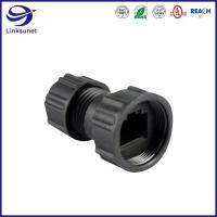 China RJ45 8pin IP67 Black Waterproof Circular Connector For Automatic for sale