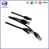 China Custom Signal Wire Harness with RJ45 8pin Golden - Plated Crystal head Connector for sale