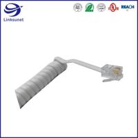 China Golden Plated 6 Pins Injection RJ12 connector Wire Harness for telephone wire for sale