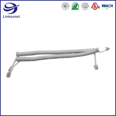 China Golden Plated 6 Pins Injection RJ12 connector Wire Harness for telephone wire for sale