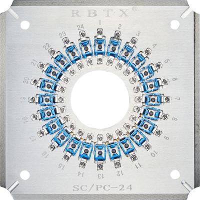 China SCPC24 Polishing Holder 24 Ports SC/PC Fiber Optic Connector Tip Grinding Fixture for sale