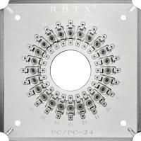 China Rongbang RBTX-FCPC24 Polishing Holder 24 Ports FC/PC Fiber Optic Connector Tip Grinding Fixture for sale