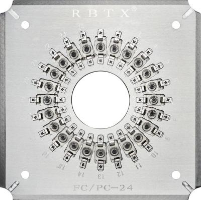 China Rongbang RBTX-FCPC24 Polishing Holder 24 Ports FC/PC Fiber Optic Connector Tip Grinding Fixture for sale