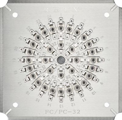 China Rongbang RBTX-FCPC32 32 Port FC/PC Fiber Optic Connector Polishing Holder Stainless Steel for sale