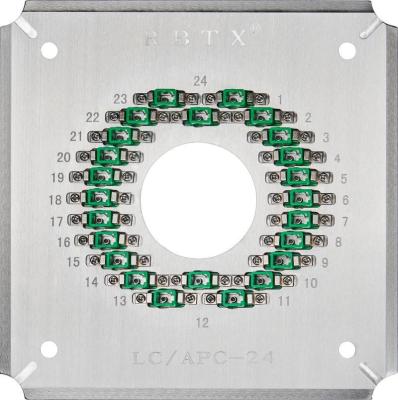 China LCAPC24 Optical Fiber Polishing Jig 24 Ports LC/APC Connector Holder Stainless Steel for sale