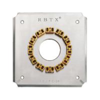 China 24 Ports LC/PC Fiber Optic Polishing Holder 200x200x80mm Stainless Steel for sale