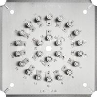 China Rongbang RBTX-LCPC125-24 24 Port LC/PC Fiber Optic Connector Polishing Holder Stainless Steel for sale