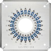 China 24 Ports LC/PC Fiber Optic Connector Polishing Holder 200x200x80mm Stainless Steel for sale