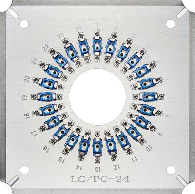 China 24 Ports LC/PC Fiber Optic Connector Polishing Holder 200x200x80mm Stainless Steel for sale