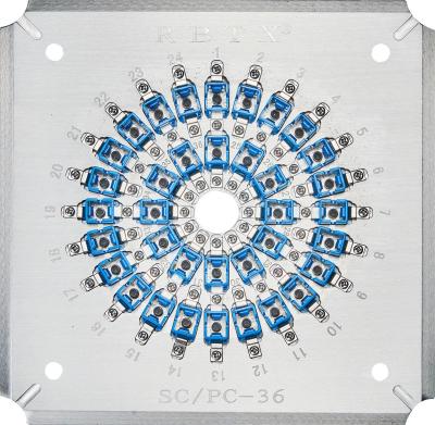 China SCPC36 36 Ports SC/PC Fiber Optic Ferrule Holder Assembly for Polishing 1.08kg for sale