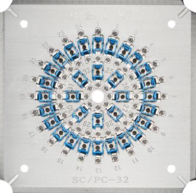 China SCPC32 Polishing Holder 32 Ports SC/PC Fiber Optic Connector Polishing Fixture 200x200x80mm for sale