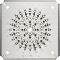 China STPC32 Polishing Holder 32 Ports ST/PC Fiber Optic Connector Tip Grinding Fixture for sale