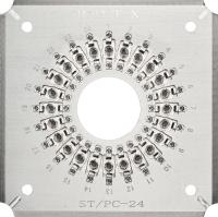 China STPC24 24 Ports ST/PC Fiber Optic Connector Polishing Holder Jig 1.08kg for sale
