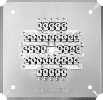 China Rongbang RBTX-CXPX36 Polishing Holder 36 Ports CX APC Fiber Optic Connector Tip Grinding Fixture for sale