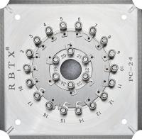 China Rongbang RBTX-PC250-24 24 Port 250um PC Fiber Optic Connector Polishing Holder Stainless Steel for sale