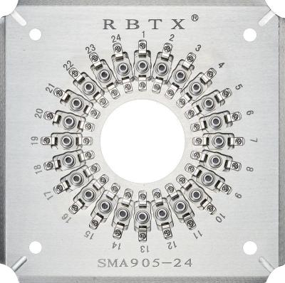 China Rongbang RBTX-SMA90524 24 Ports SMA APC Fiber Optic Connector Polishing Holder Stainless Steel for sale