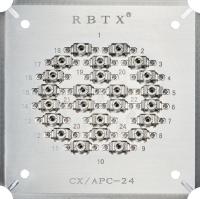 China Rongbang RBTX-CXAPC24 Polishing Holder 24 Ports CX/APC Fiber Optic Connector Tip Grinding for sale