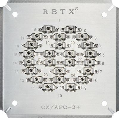 China Rongbang RBTX-CXAPC24 Polishing Holder 24 Ports CX/APC Fiber Optic Connector Tip Grinding for sale