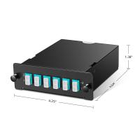 China MTP to LC Cassette Fiber 12 Fibers OM4 Multimode Type AF High Density Module for sale