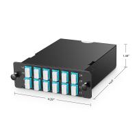 China 1 MTP to 12 LC Duplex Cassette 24 Fiber OM4 Multimode Type A Fiber Patch Panel for sale