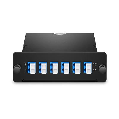 China 1 MTP to 6 LC Single Mode Fiber Patch Panel 6 Port OS2 12 Fiber Termination Box for sale