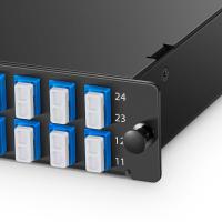 China 2 MTP to 12 LC Fiber Cassette 24 Fibers OS2 Single Mode Type A Patch Panel for sale