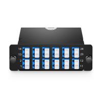 China 2 MTP to 12 LC Fiber Cassette 24 Fibers OS2 Single Mode Type A Patch Panel for sale