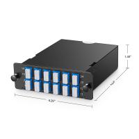 China 2 MTP to 12 LC Fiber Cassette 24 Fibers OS2 Single Mode Type A Patch Panel for sale