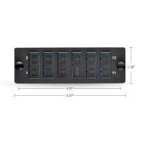 China Rongbang 6 Port SC Duplex Fiber Adapter Panel 12 Fibers OS2 Single Mode Cassette Module for sale
