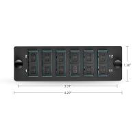 China P6SCUZ10GMM 6 SC/PC Om4 Fiber Patch Panel Duplex Adapter Panel 12 Fibers Multimode for sale