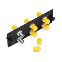 China OM4 Om3 Fiber Patch Panel P6STSXMMF 6 ST/PC Simplex Plated Adapter Panel 6 Fibers for sale