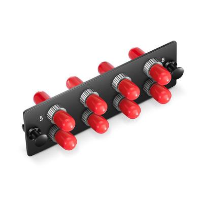 China 8 Fiber ST Simplex OS2 Single Mode Fiber Patch Panel 8 Ports Zirconia Ceramic Sleeve for sale