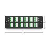 China Rongbang 12 Port LC APC Duplex Adapter Panel 24 Fibers OS2 Single Mode Fiber Cassette Module for sale
